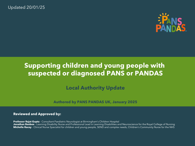 Local Authority Update on PANS and PANDAS - PANS PANDAS UK